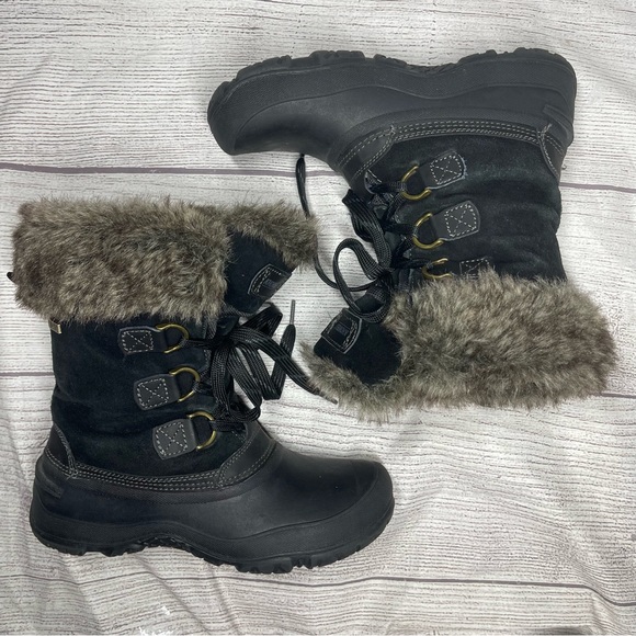 Khombu | Shoes | Khombu Womens 8 Black Slope Waterproof Winter Boots ...